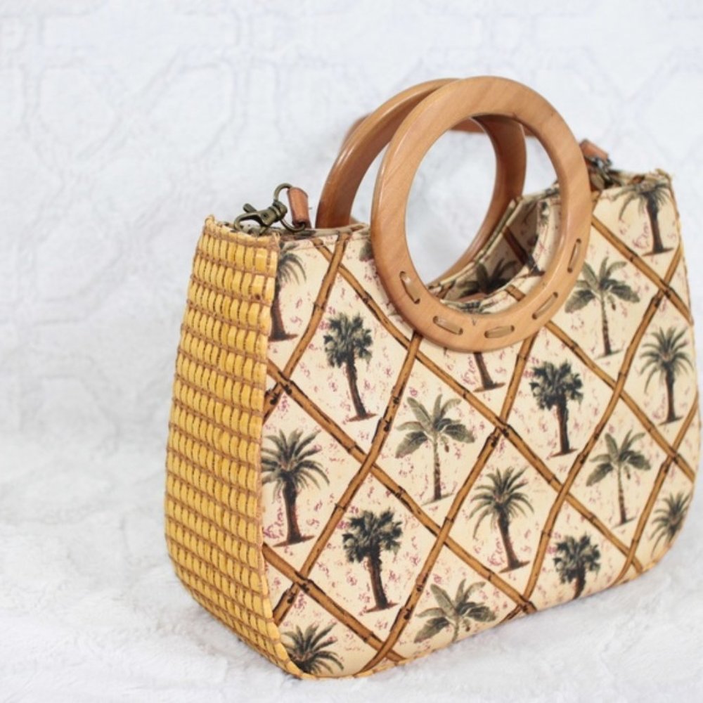 Palm Tree Shoulder Bag // Summer Purse - Gem